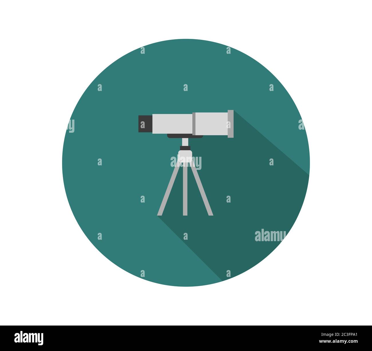spyglass icon illustrated in vector on white background Stock Photo - Alamy