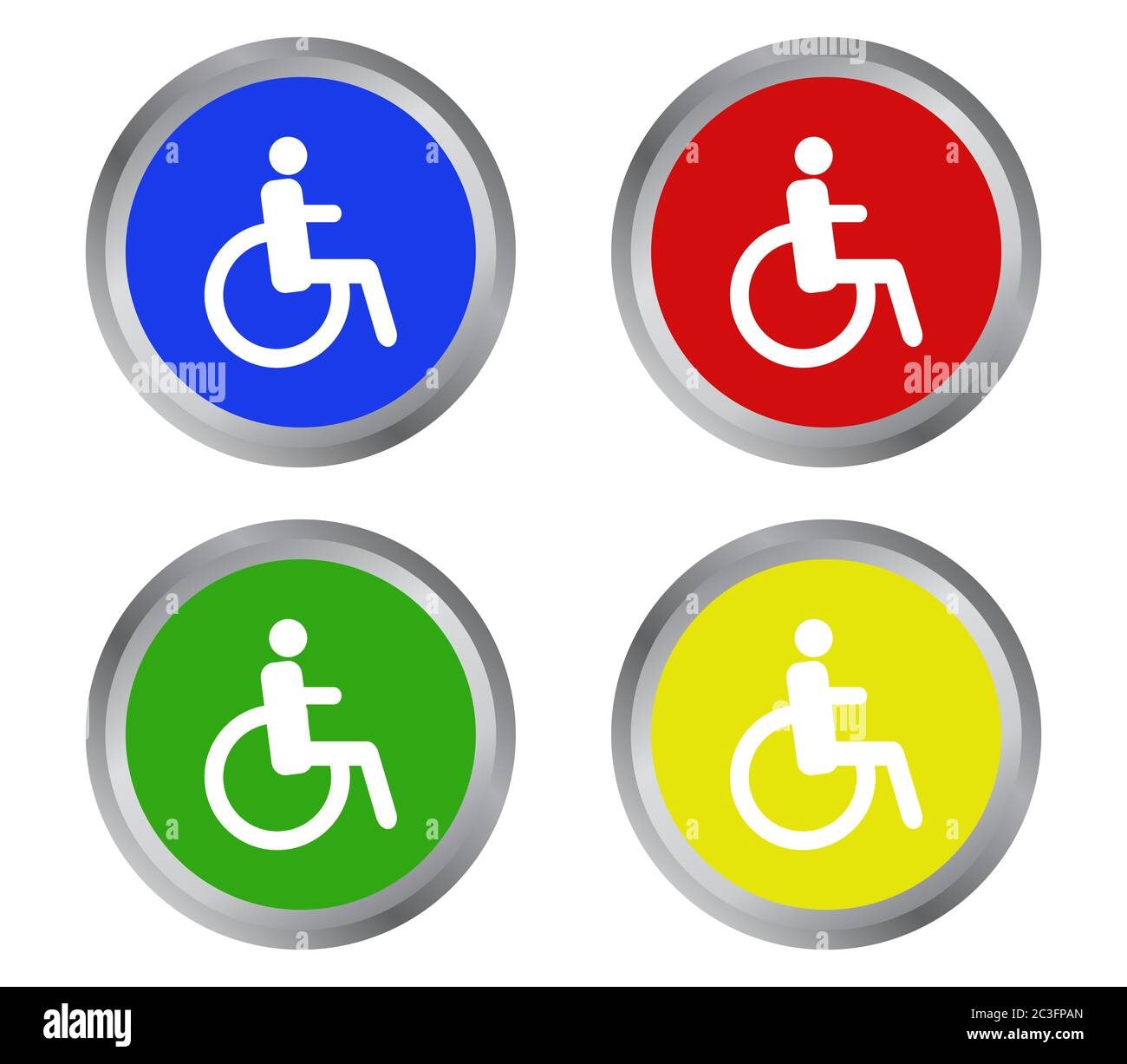 disabled button icon illustrated in vector on white background Stock ...
