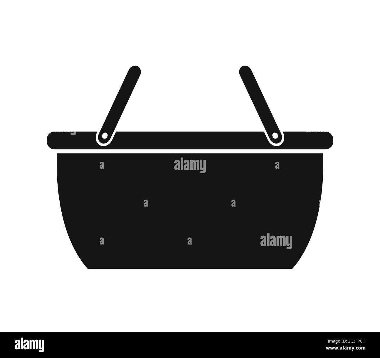 basket icon illustrated in vector on white background Stock Photo - Alamy