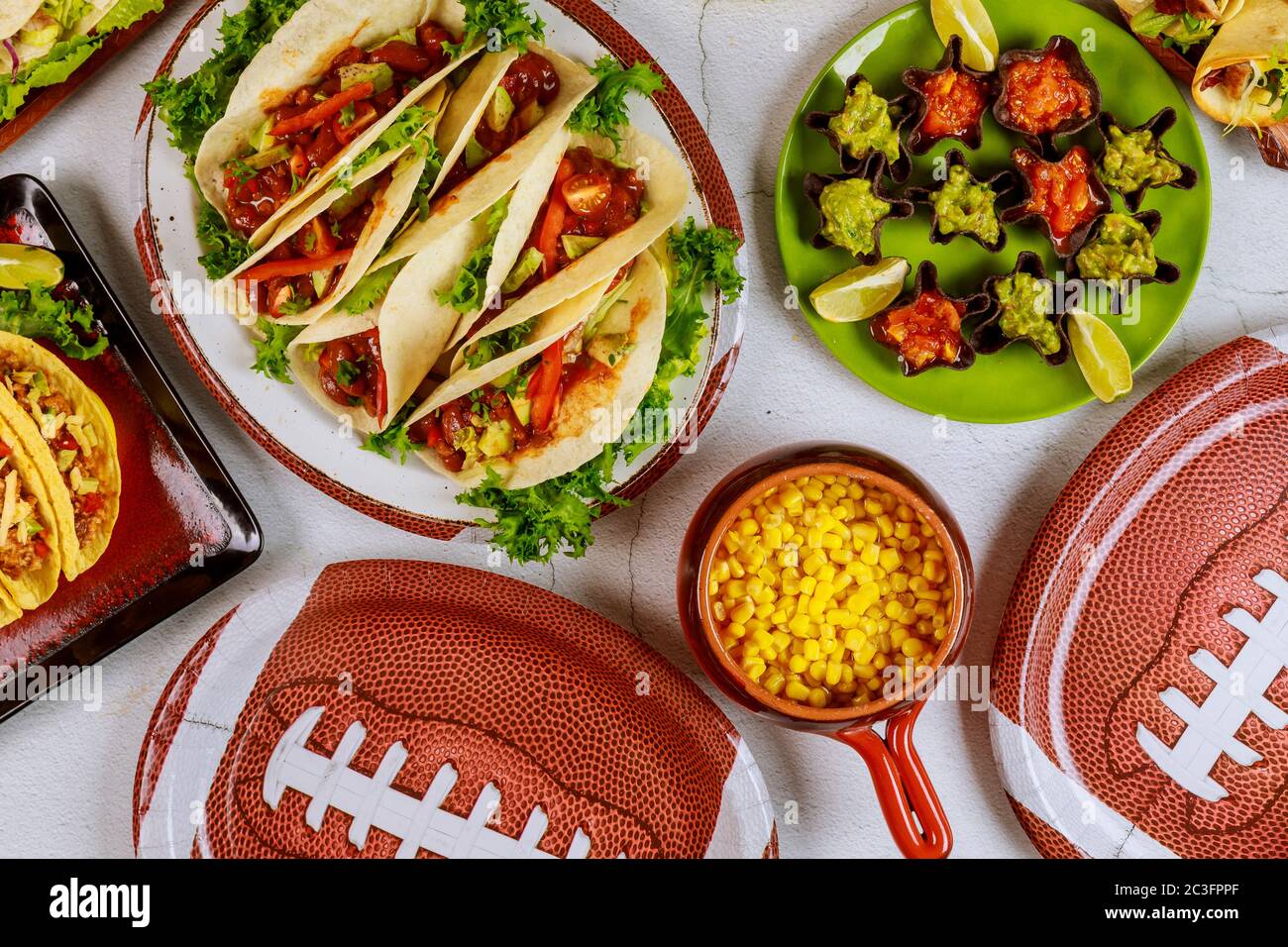 American football game concept. Catering fresh meal for fan of football ...