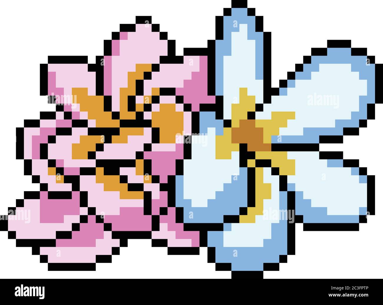 Pixel Art Flower Cut Out Stock Images And Pictures Alamy