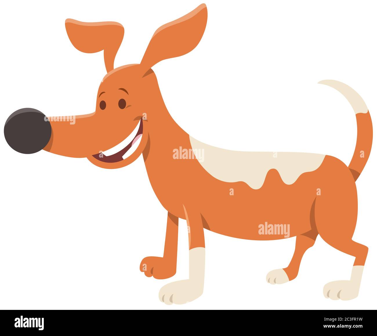 cute spotted dog or puppy cartoon character Stock Photo - Alamy