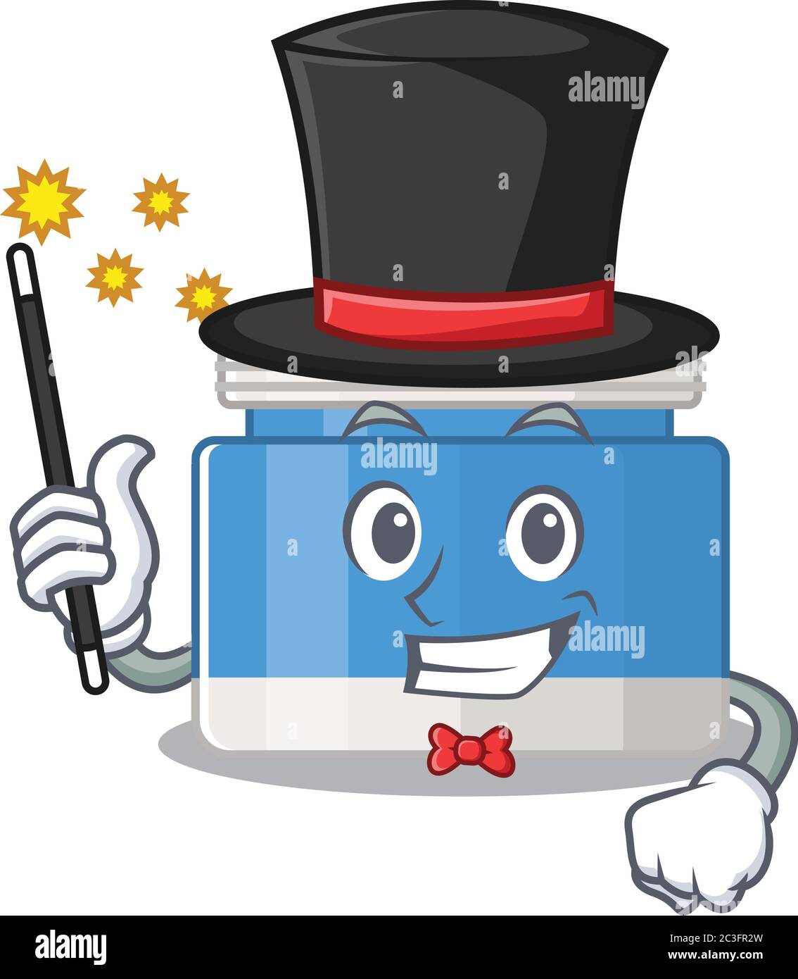 A gorgeous smart Magician of moisturizer cream cartoon design style ...