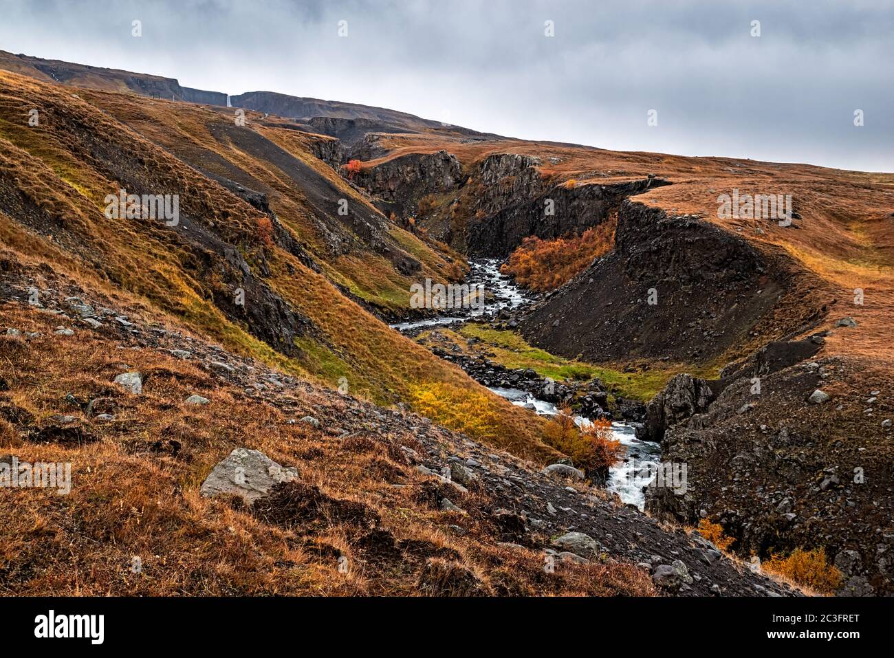 Hengifoss basalt column hi-res stock photography and images - Alamy