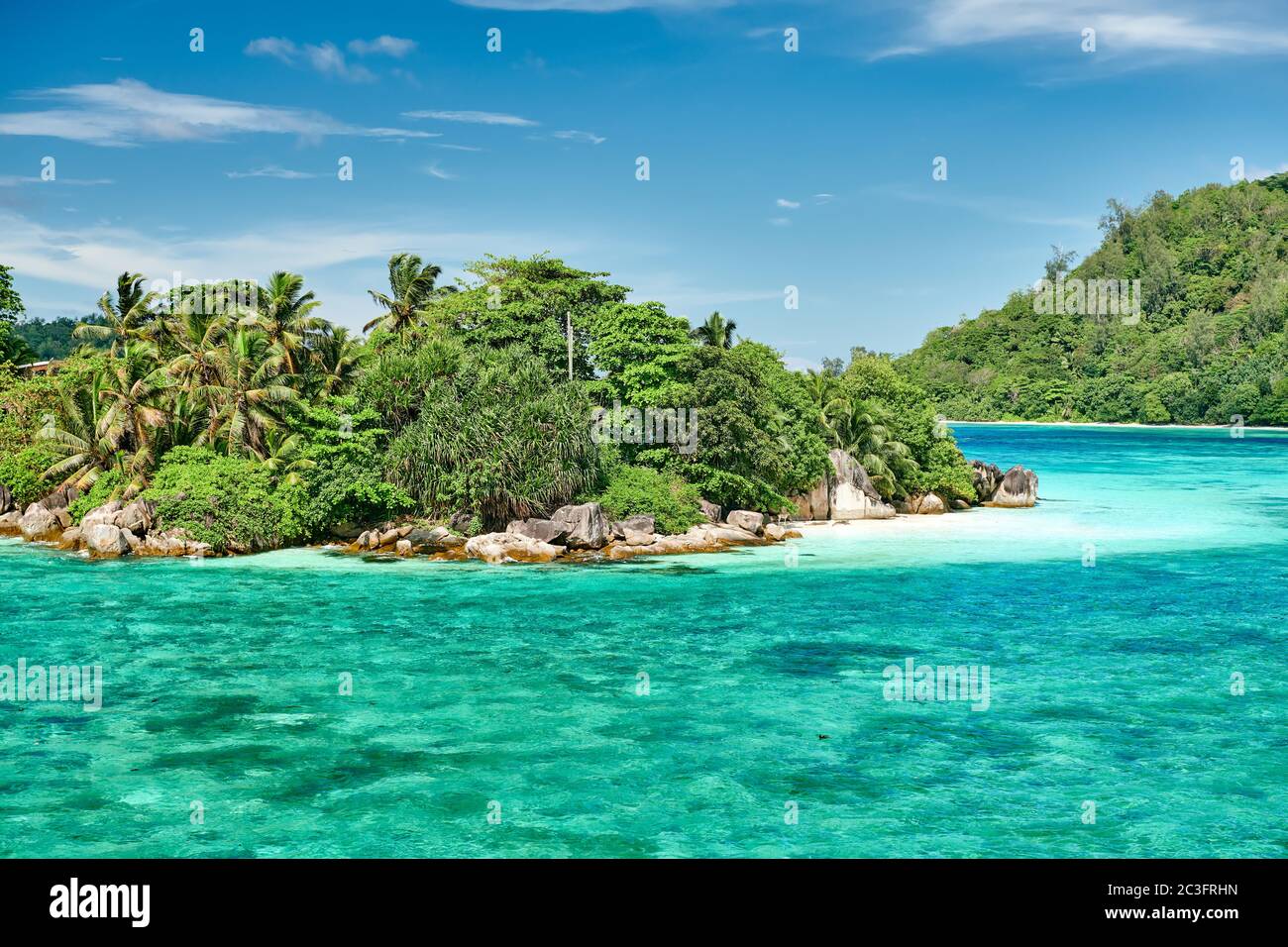 Overlook of Seychelles landscape, Mahe island Stock Photo - Alamy