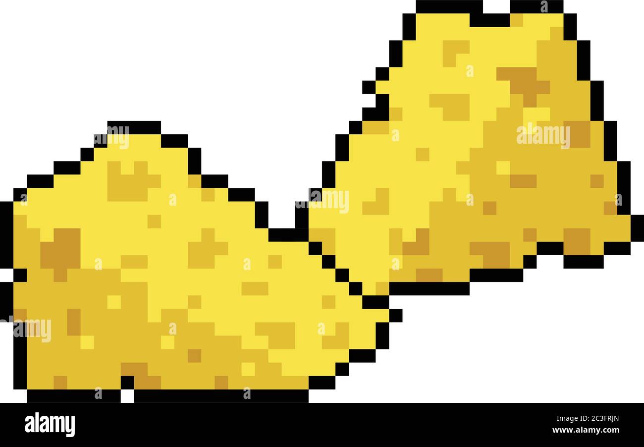 vector pixel art cheese piece isolated cartoon Stock Vector Image & Art ...