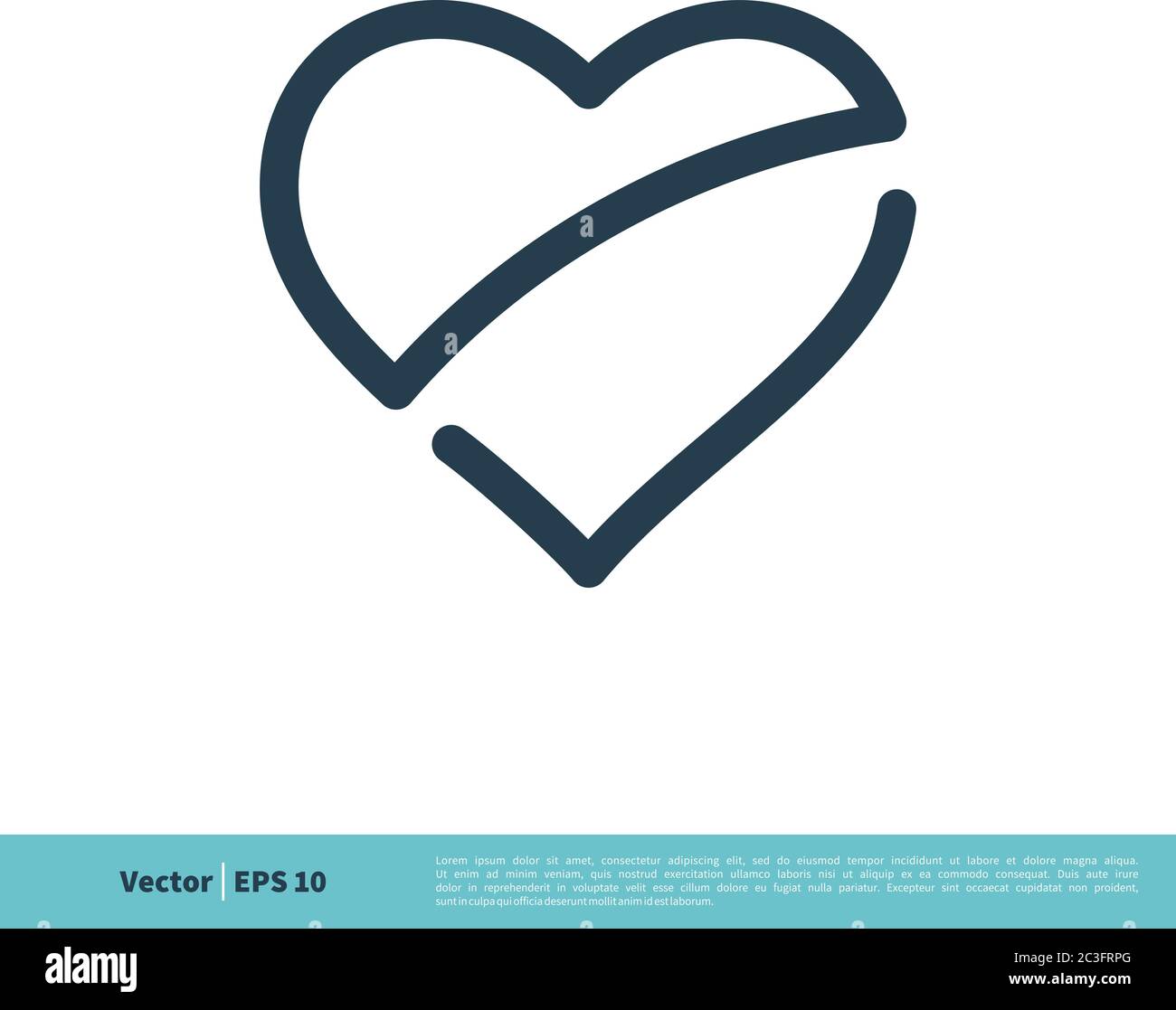 Love Heart Line Art Icon Vector Logo Template Illustration Design ...