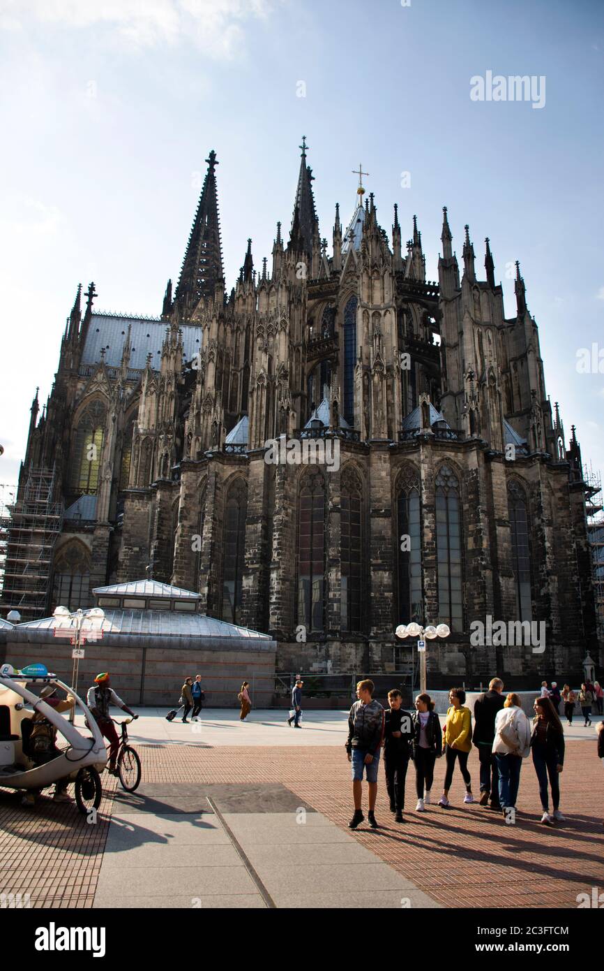 German people and foreign travelers travel visit and respect praying ...