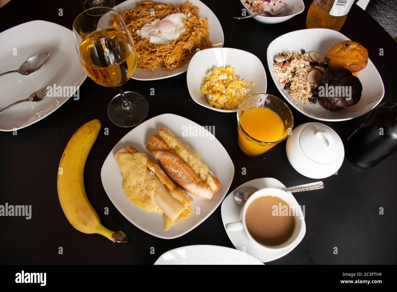 American Breakfast or Continental Breakfasts German style in dining ...