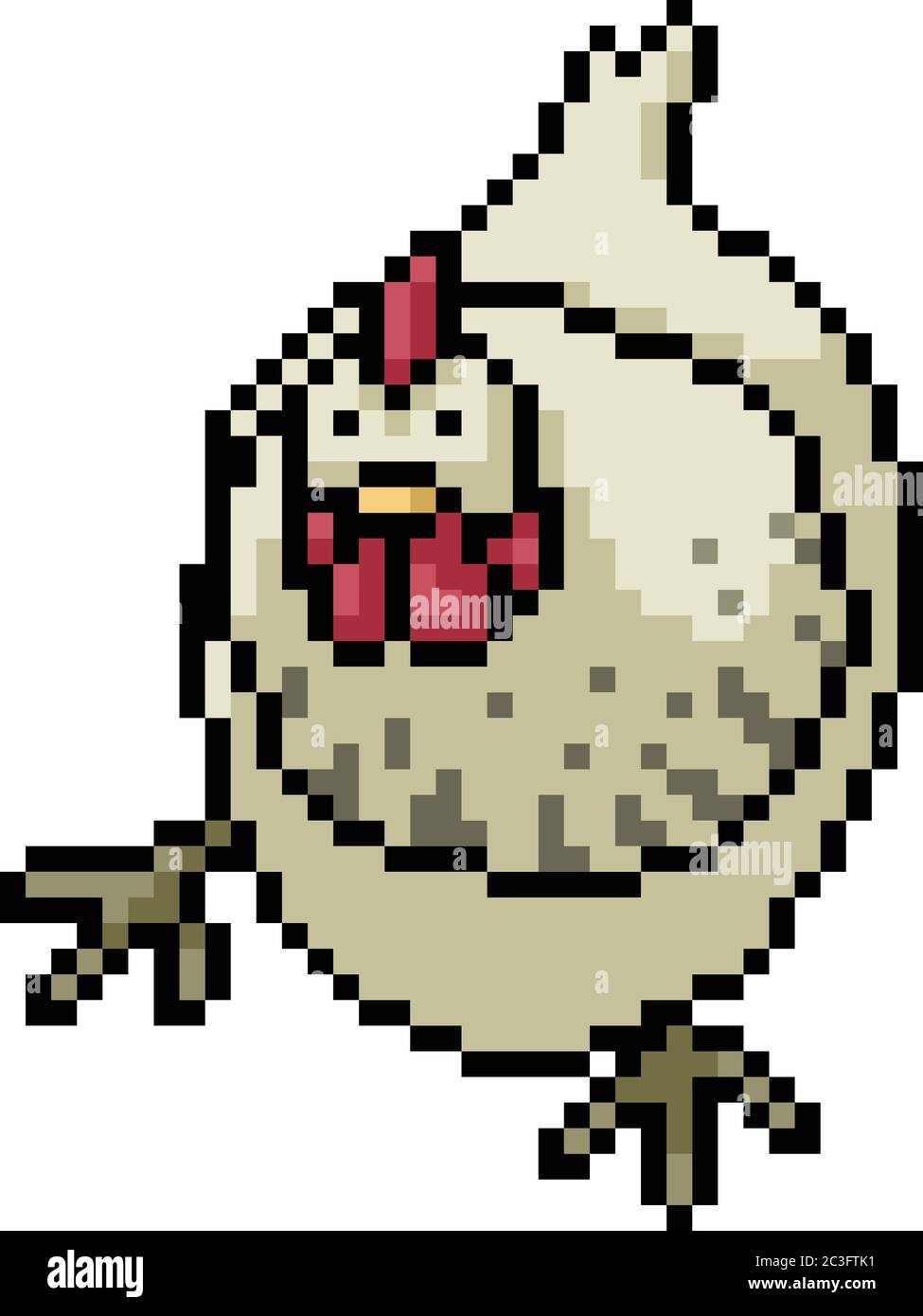 Chicken head white background Stock Vector Images - Alamy