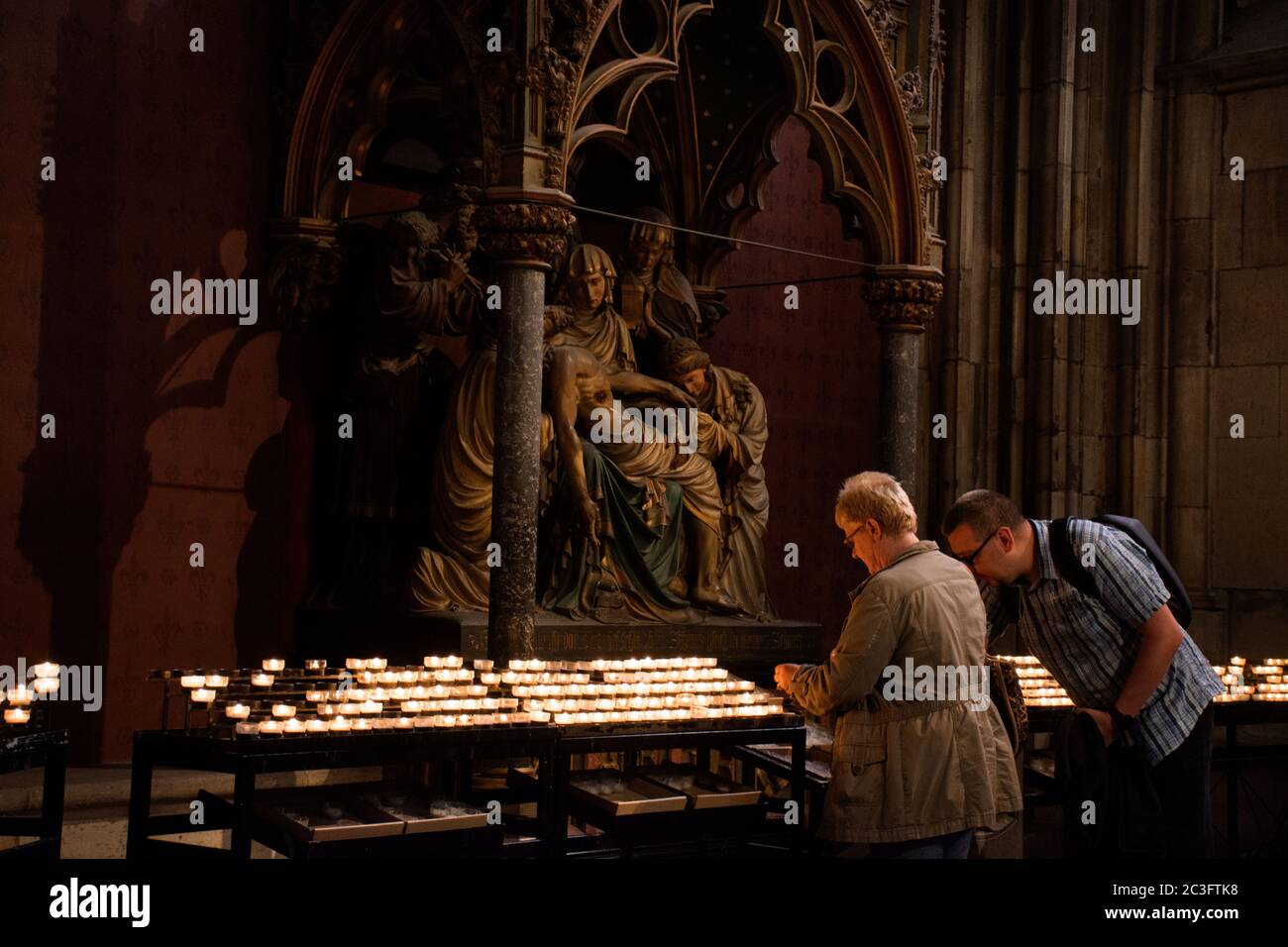 German people and foreigner travelers travel visit and burn candle for ...