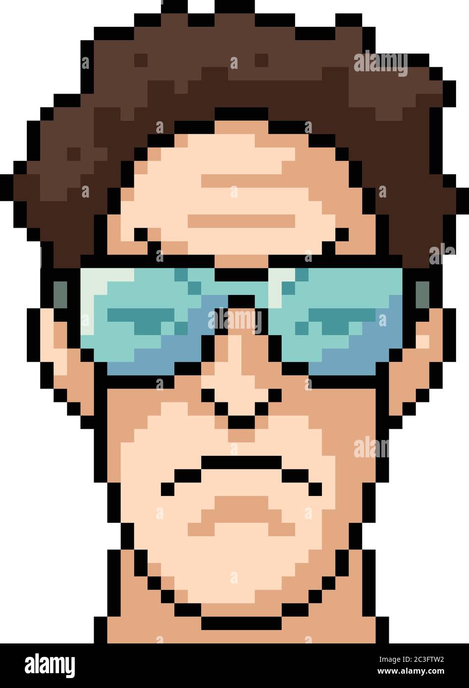 8 bit sunglasses Stock Vector Images - Alamy