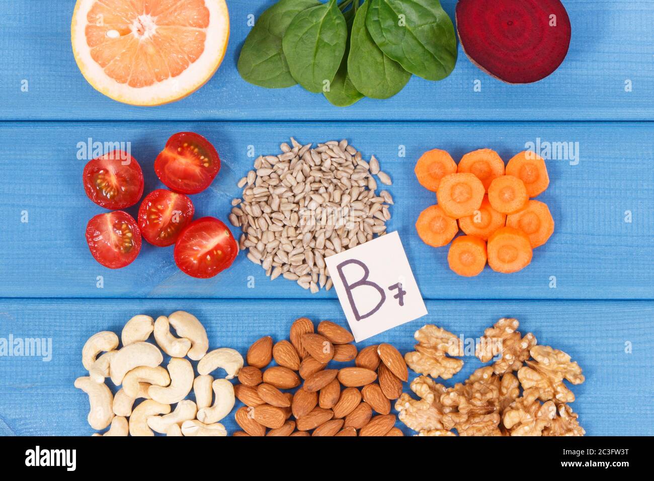 Nutritious products containing vitamin B7 and dietary fiber, natural ...