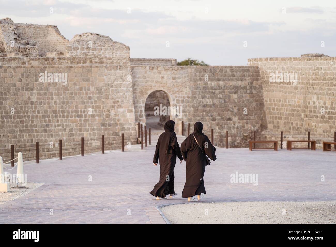 Manama / Bahrain - January 10, 2020: tourists visiting Qal'at al ...