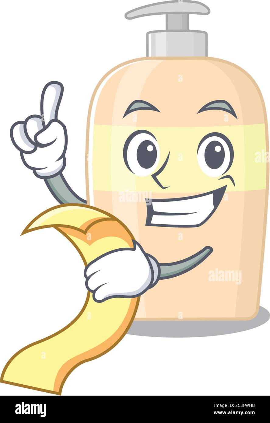 Toner mascot character style with a menu on his hand Stock Vector Image ...