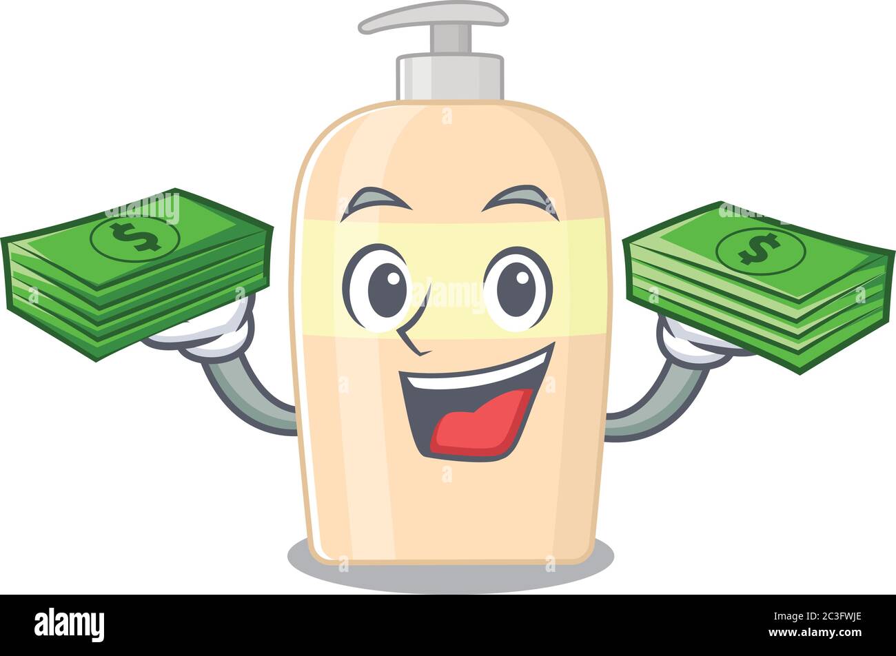A wealthy toner cartoon character with much money Stock Vector Image ...