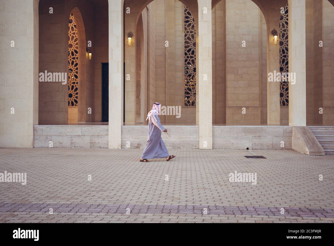 Manama / Bahrain - January 10, 2020: local Muslim man wearing ...