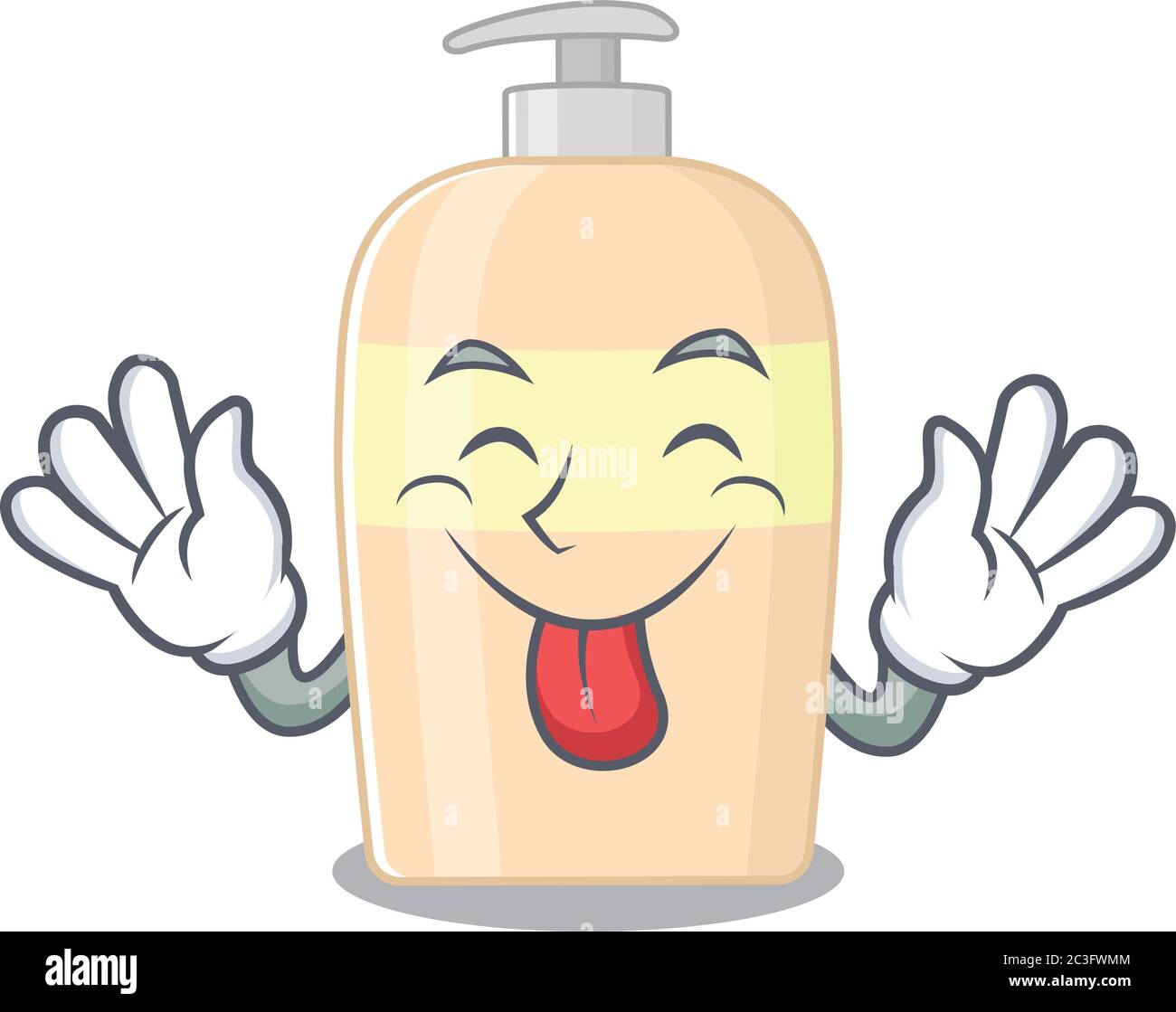 Funny toner cartoon design with tongue out face Stock Vector Image ...