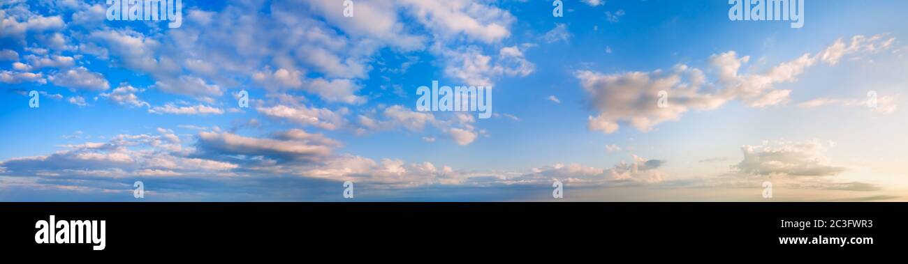 Morning blue sky panorama Stock Photo - Alamy