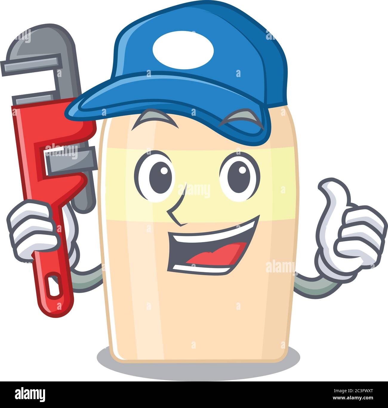 cartoon character design of toner as a Plumber with tool Stock Vector ...