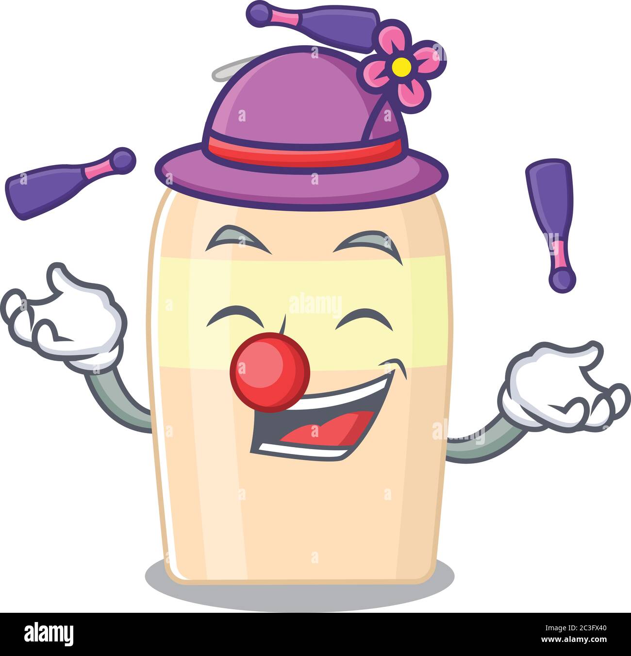 A toner cartoon design style succeed playing juggling Stock Vector ...