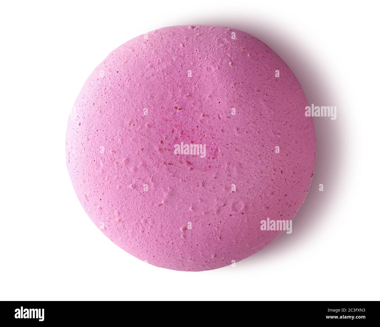 One pink macaroon top view Stock Photo - Alamy