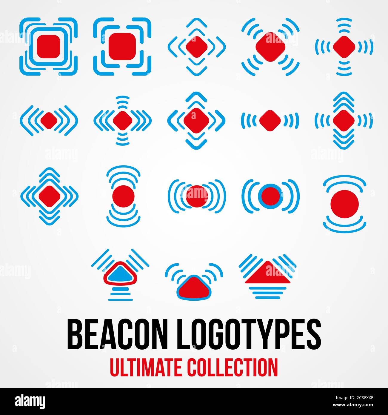 Set of black vector beacon icons Stock Vector Image & Art - Alamy