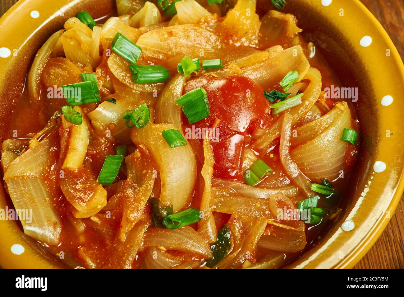 Indian Pyaz ki Sabjee Stock Photo - Alamy
