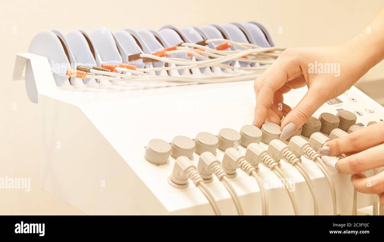 aesthetic salon spa procedure. adjustment. anti cellulite treatment ...