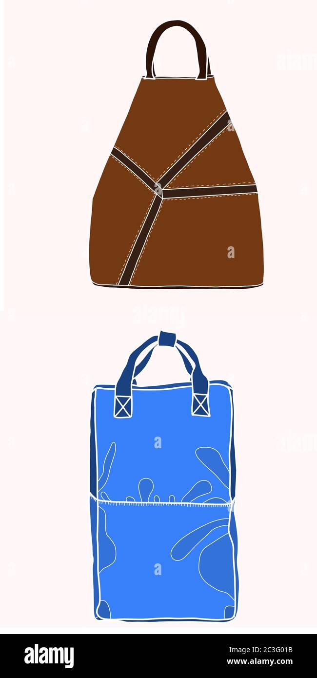 Illustration of two different backpacks Stock Photo - Alamy