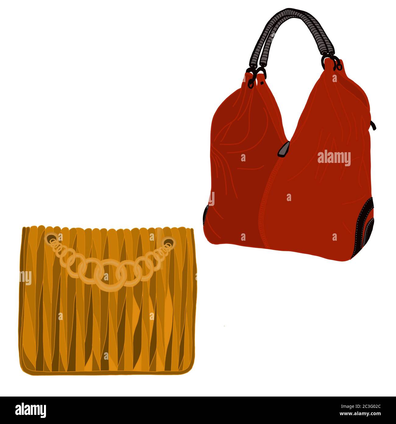 Illustration of two different bags Stock Photo - Alamy