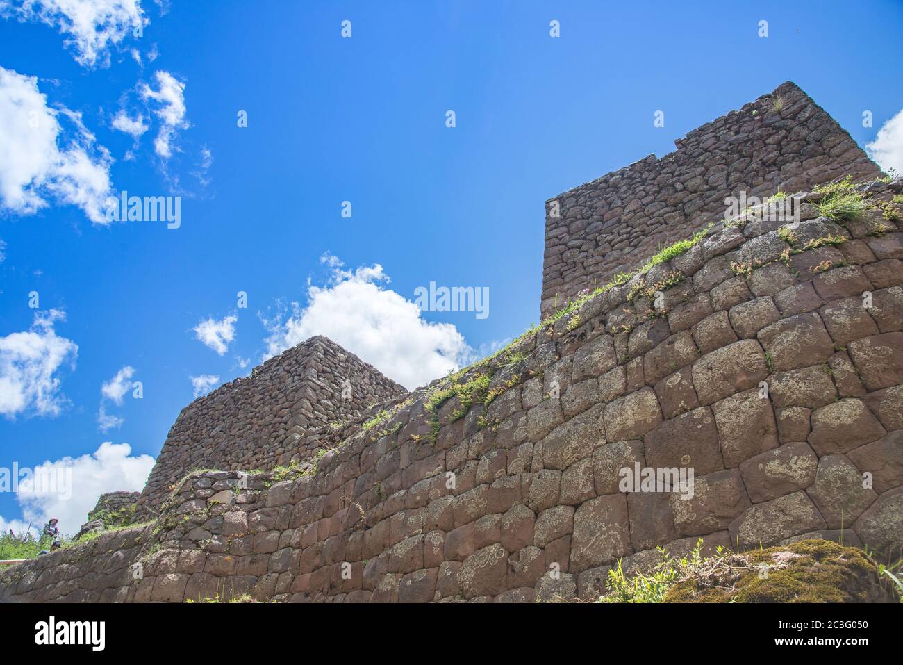 The Sacred Valley and the Inca ruins of Pisac, near Cuzco Peru Stock ...