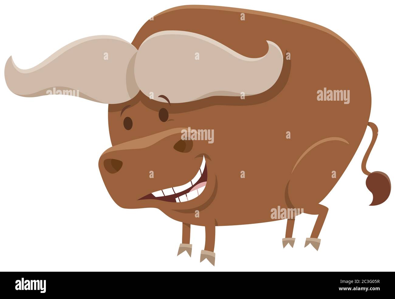 african buffalo comic wild animal character Stock Photo - Alamy