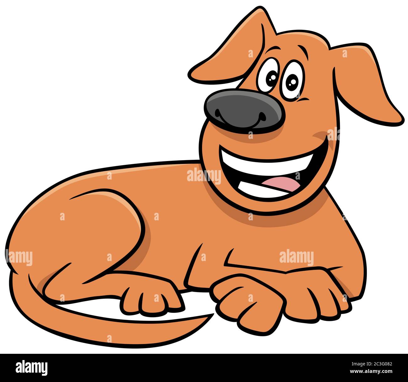 Cartoon Dog Lying Down