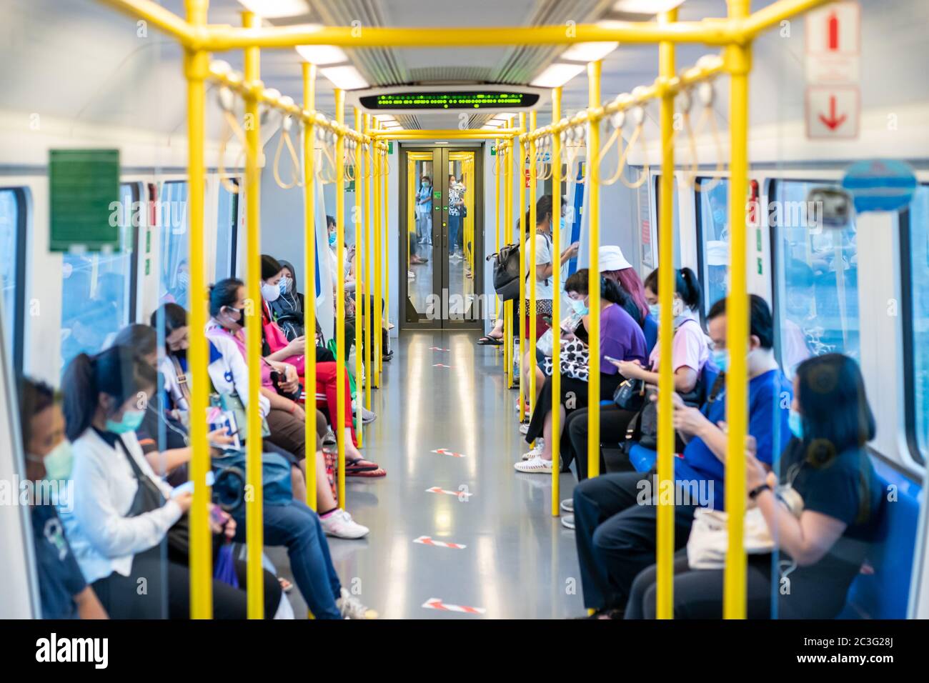Bangkok, Thailand - 24 Apr 2020: Bangkok Airport Rail Link (ARL) in ...