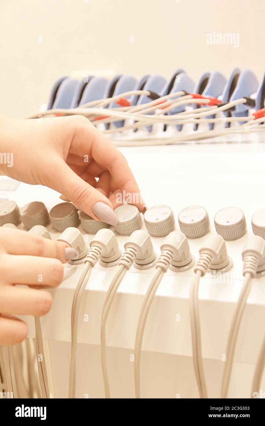 aesthetic salon spa procedure. adjustment. anti cellulite treatment ...