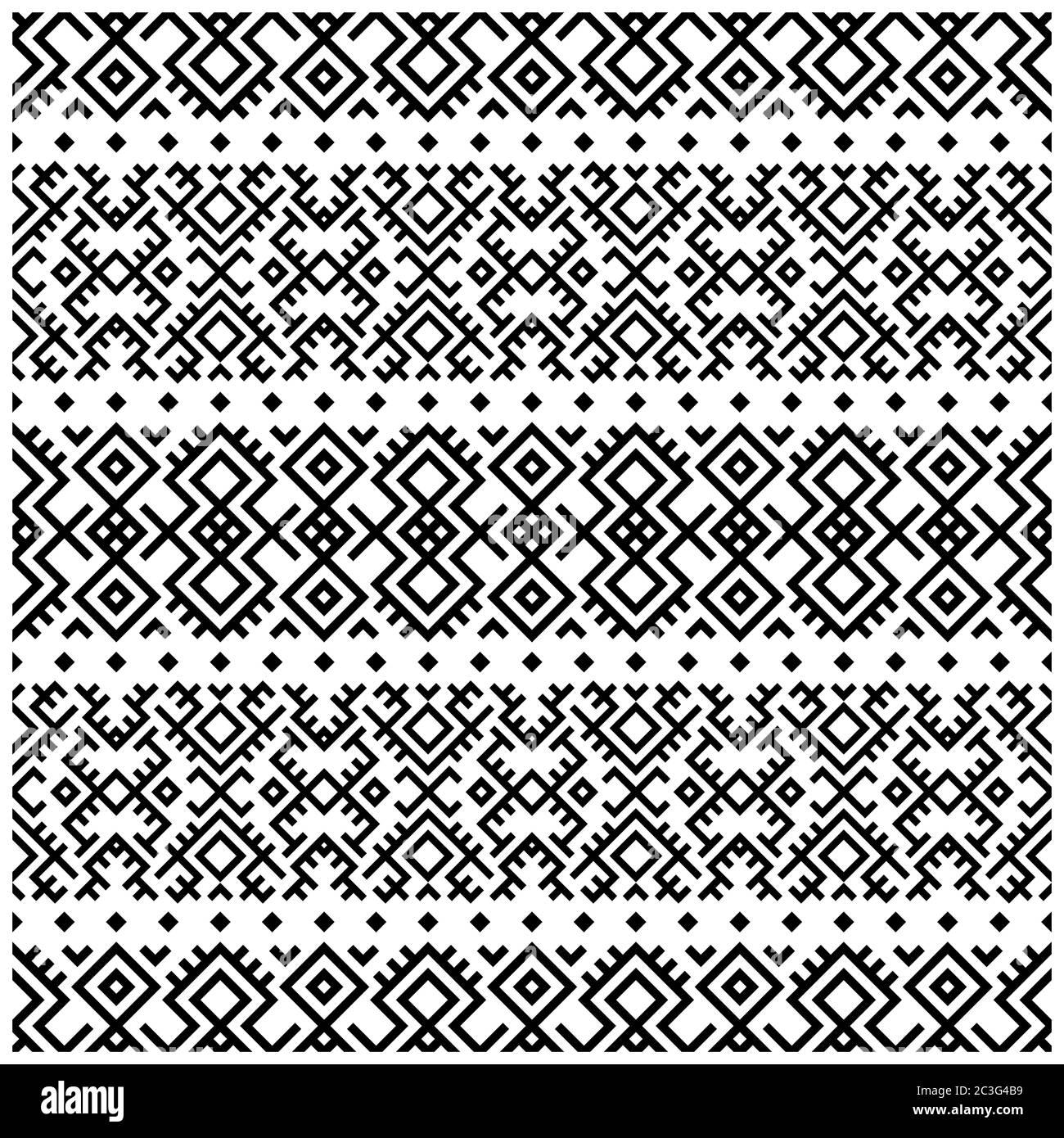 Geometric Persian ethnic Pattern background design vector in black ...