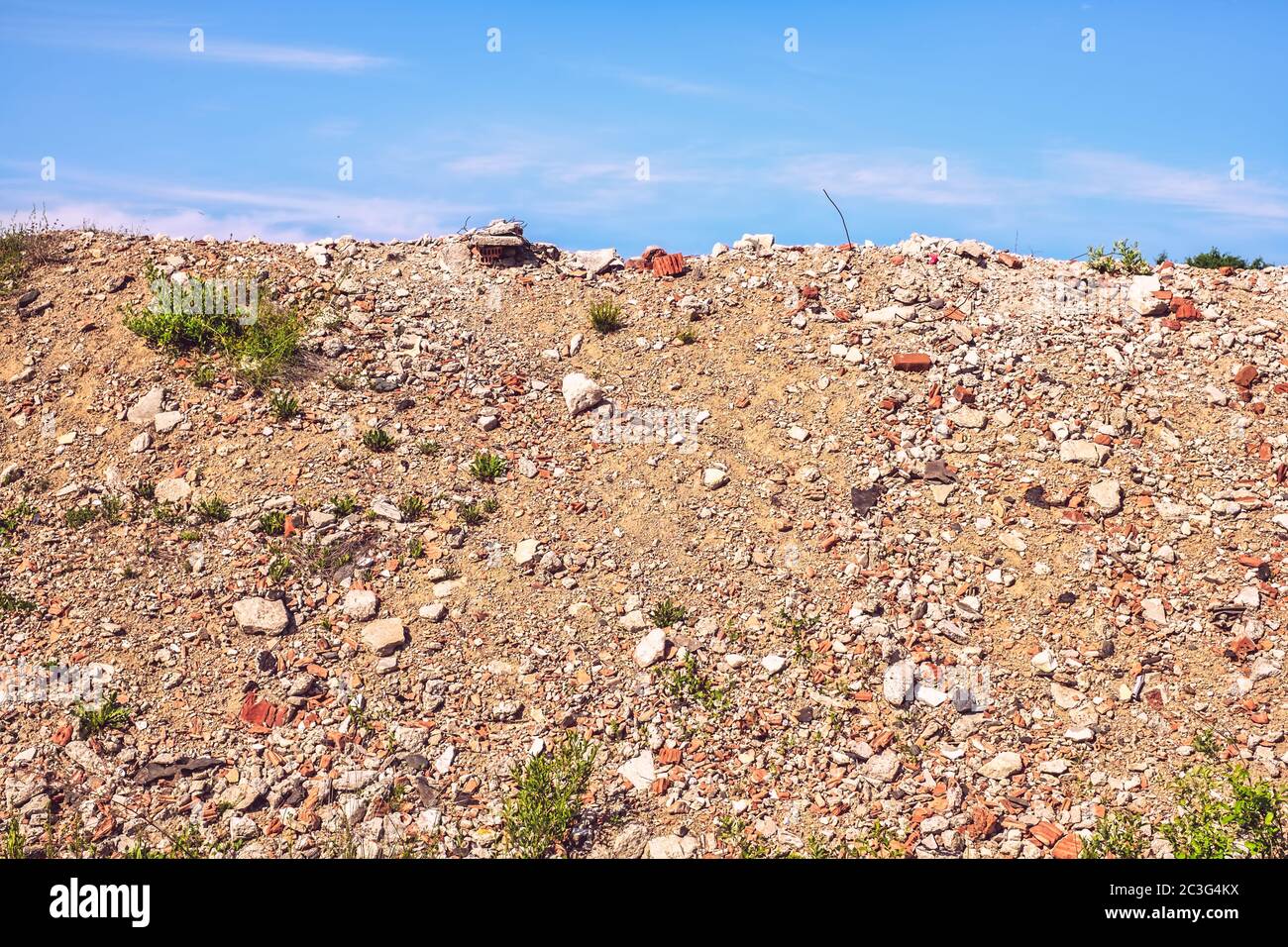 Piles of Rubble From A Demolished Building Stock Photo - Alamy