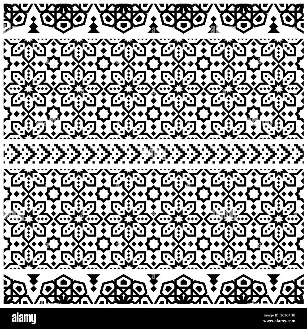 Geometric Persian ethnic Pattern background design vector in black ...
