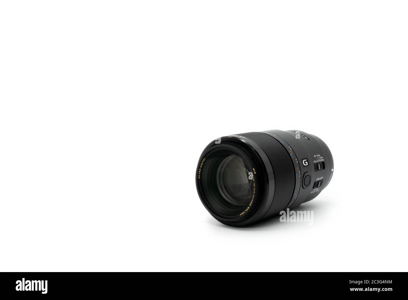 Bangkok, Thailand - 30 Apr 2020, Sony FE 90mm F2.8 Macro G OSS lens is ...