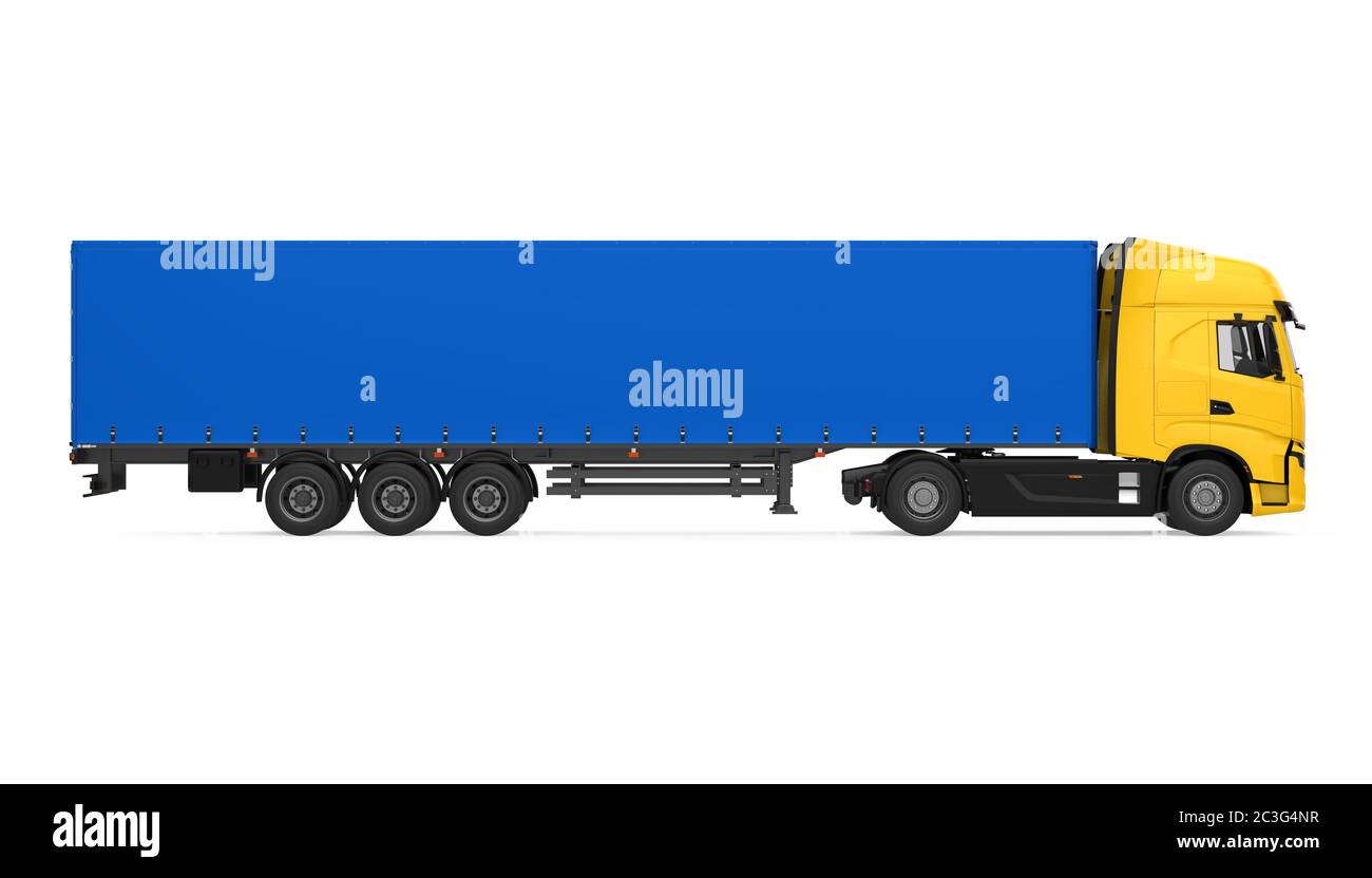 Container Truck Isolated Stock Photo - Alamy