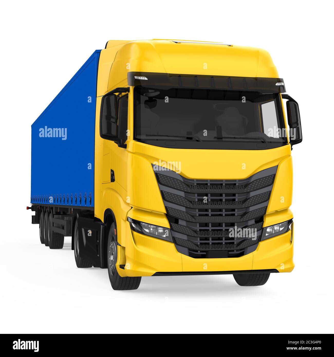 Container Truck Isolated Stock Photo - Alamy