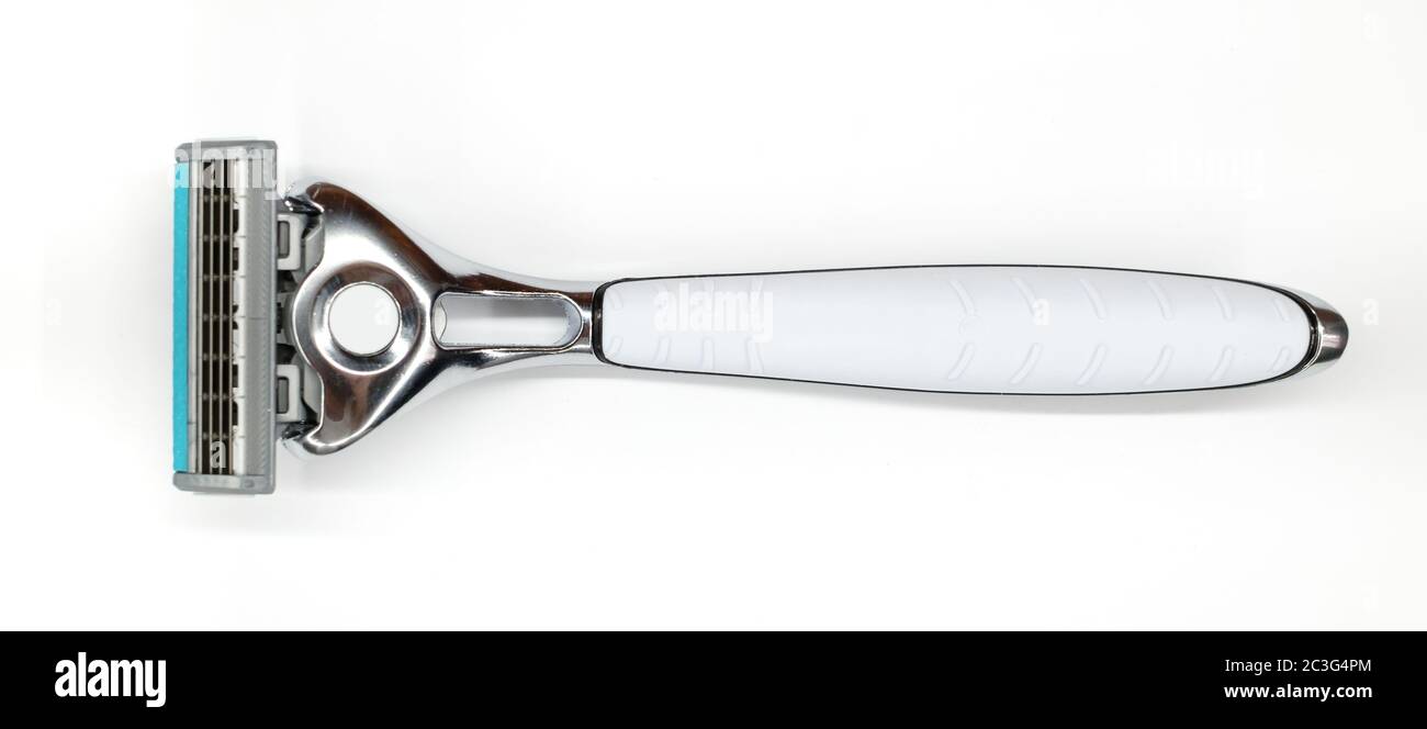 Safety razor isolated on white background Stock Photo - Alamy