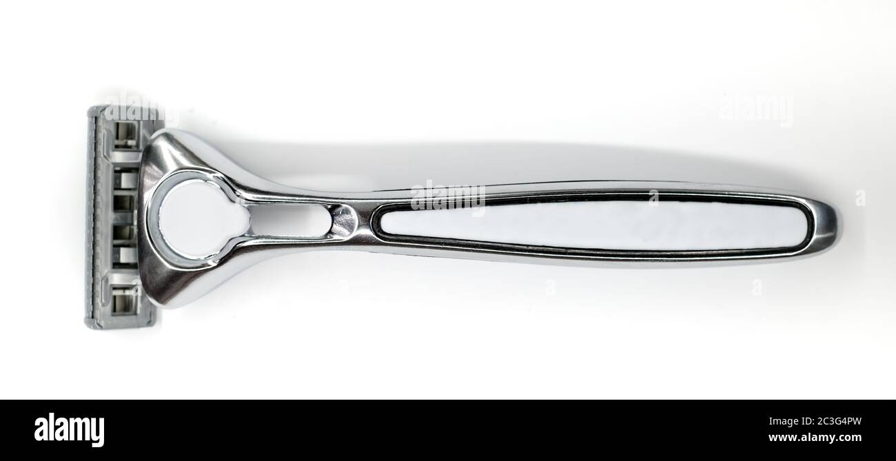 Safety razor isolated on white background Stock Photo - Alamy