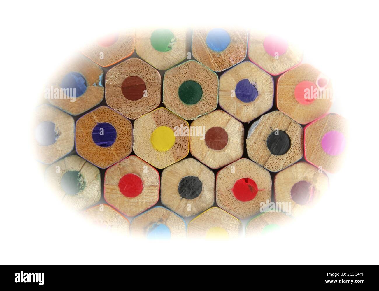 Texture of wooden colored pencils Stock Photo - Alamy