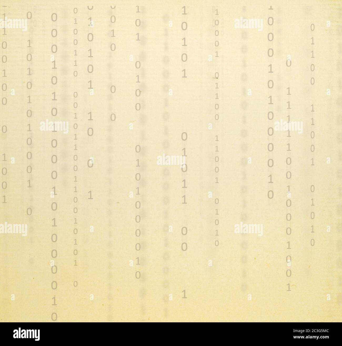 sheet of paper with a binary code textured surface Stock Photo - Alamy