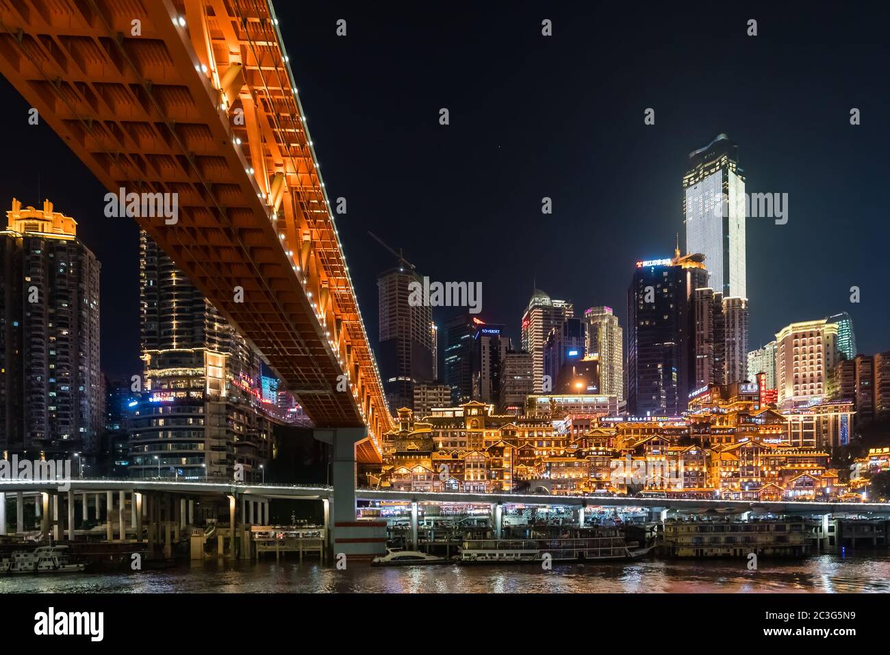 Chongqing china hongyadong hillside buildings hi-res stock photography ...