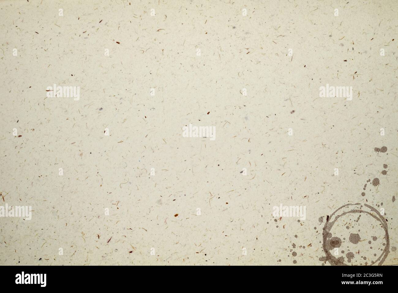 Sheet of paper with coffee ring stains and smudges Stock Photo - Alamy