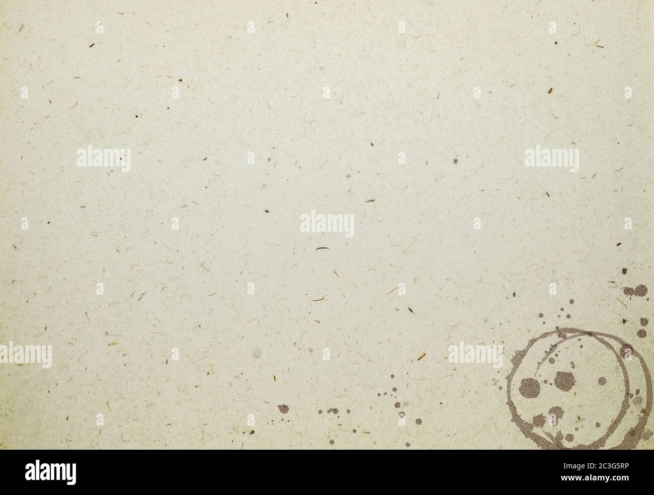 Sheet of paper with coffee ring stains and smudges Stock Photo - Alamy