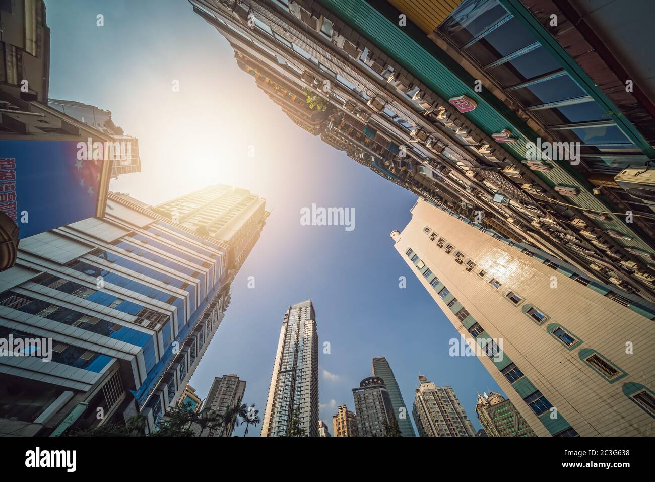 Modern commercial offices and apartments tall hi-res stock photography ...